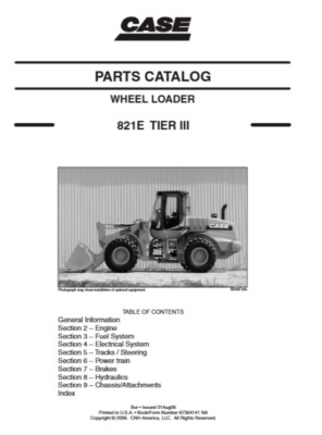 Case 821E Tier 3 Backhoe Loader Parts Catalog Manual 87364141 PDF USB | eBay
