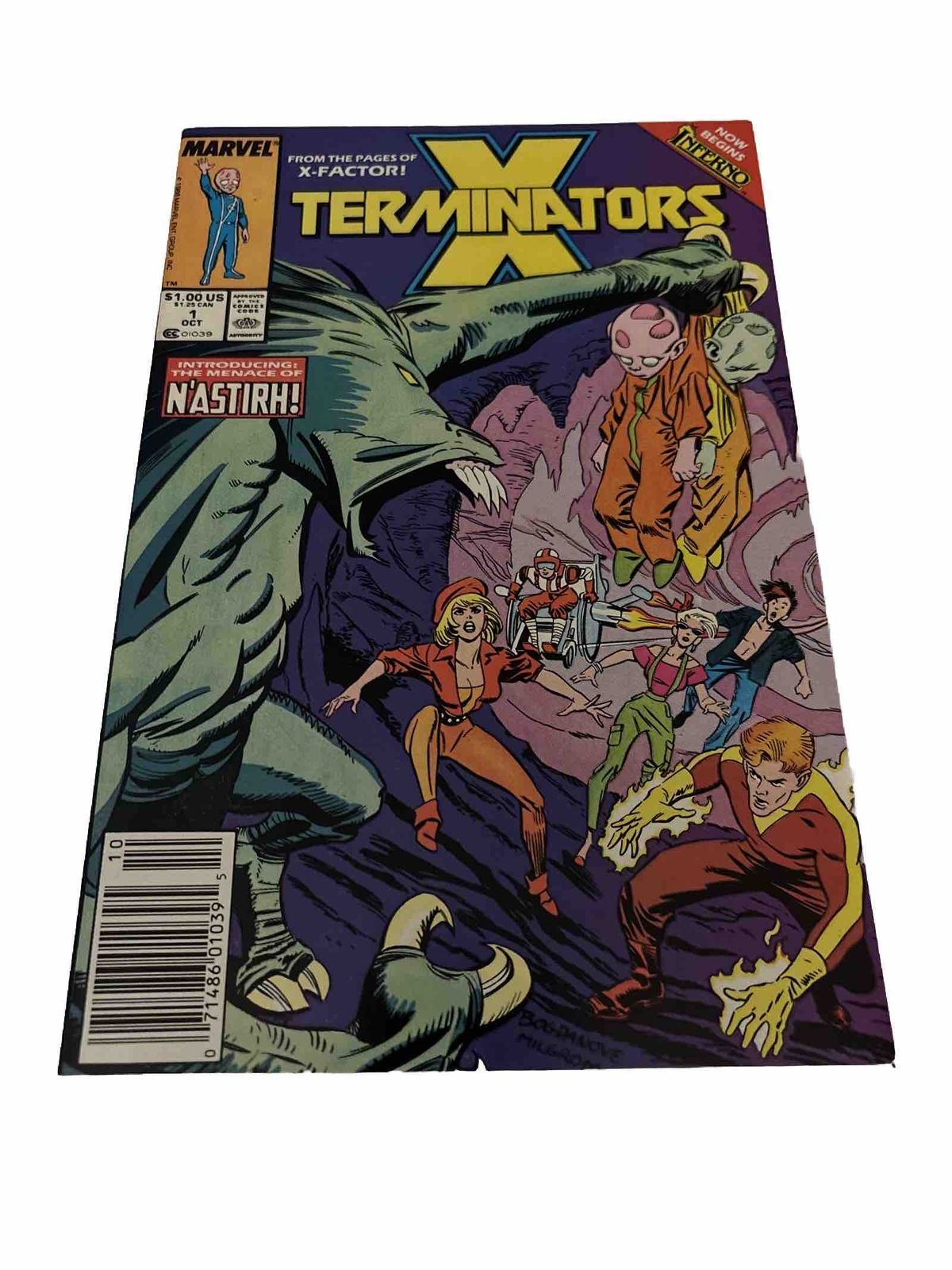 X Terminators Vol 1 No 1 Marvel Comics Oct 1988 Menace Of N Astirh