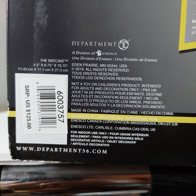 Department 56 The Batcave 6003757 DC Comics Dept 2019 Batman Superhero ...