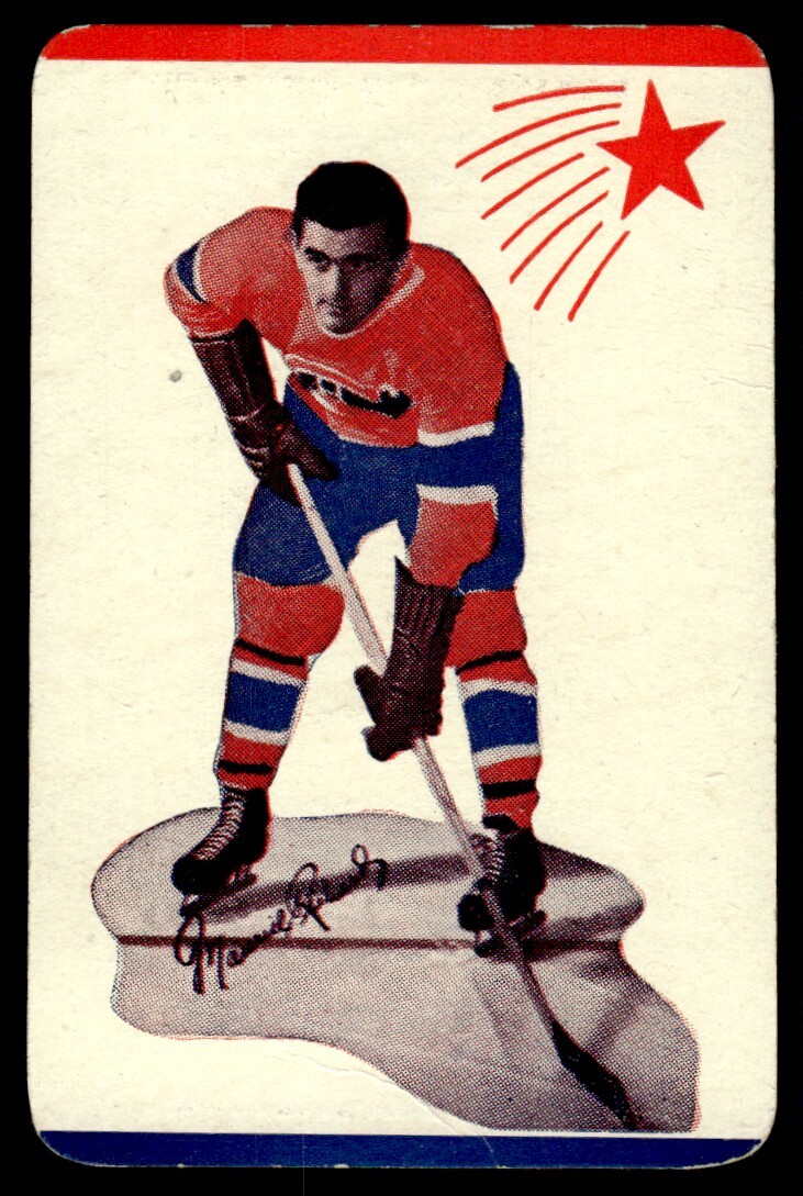 1948-49 ROOKIE PLAYING GAME 9 OF CLUBS BREAK SET RARE MAURICE RICHARD ...