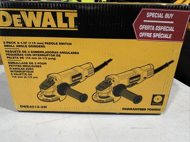 DEWALT 7.5 Amp 4.5 in Small Angle Grinder with Paddle Switch DWE4012 ...