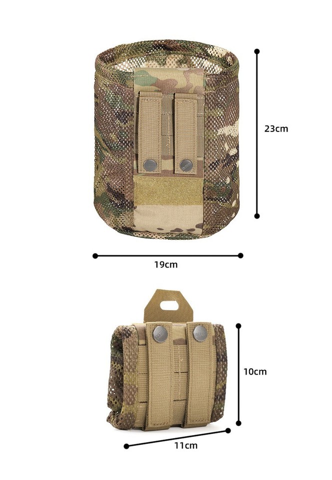 New Tactical MOLLE Mesh Dump Pouch Drop Pouch Foldable Mag Recycling ...