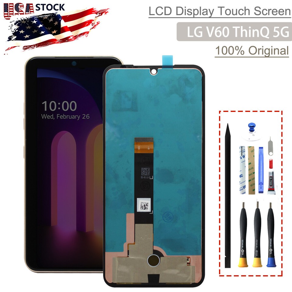 Lot OEM OLED LCD Display Touch Screen For LG V60 ThinQ 5G LM-V600VM ...