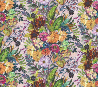 Designers Guild Curtain Fabric 'GLYNDE - CORAL' 2.1 METRES (210cm) 100% ...