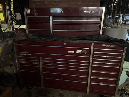 Crimson Red Snap On Tool Box Storage With Tools | eBay