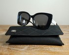 CHANEL CH5422B Urban Vintage Square Sunglasses 53mm Black/Polarized ...