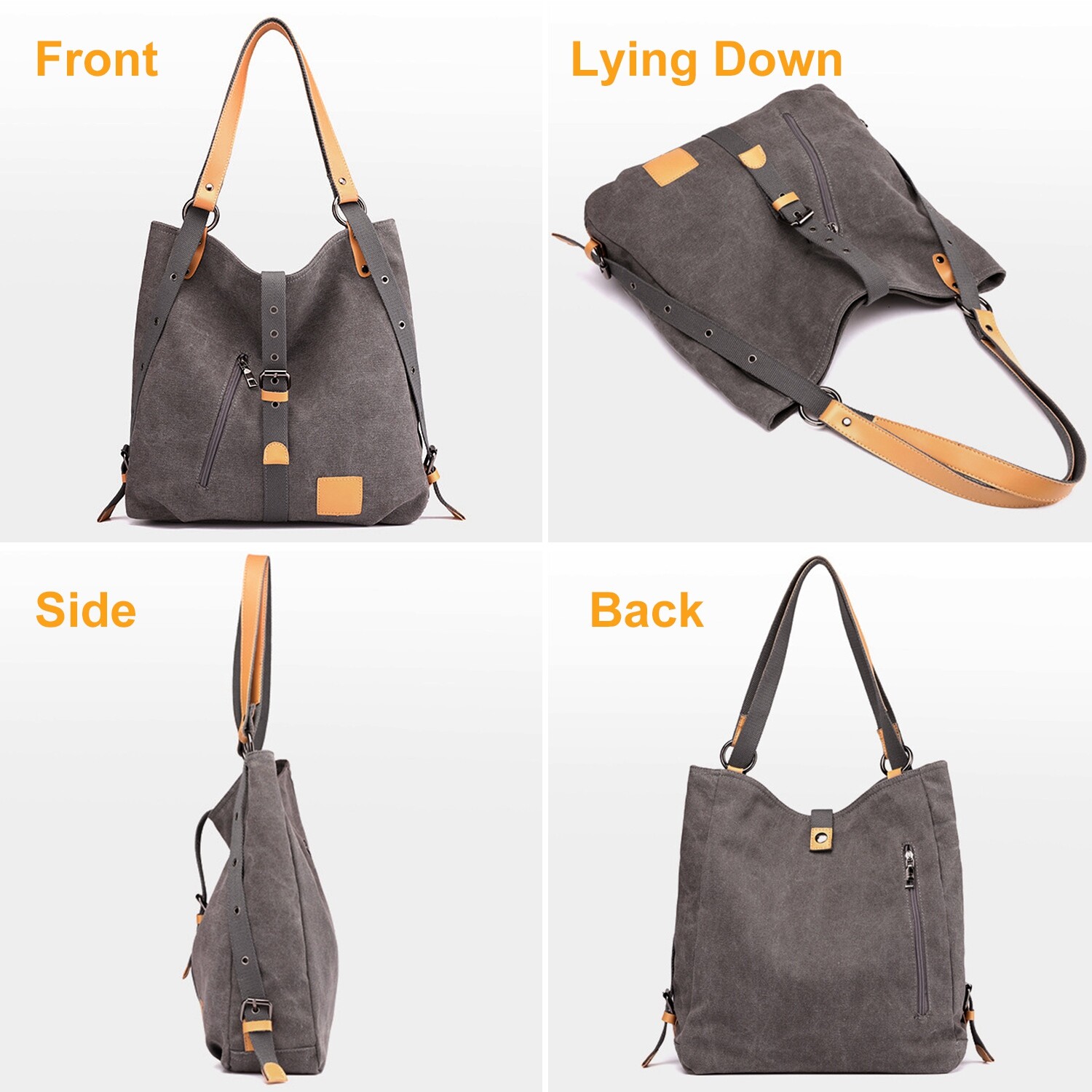 Women Lady Canvas Tote Bag Fashion Handbag Shoulder Bag Backpack ...