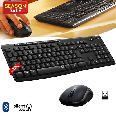 NEW Logitech MK Keys Wireless Keyboard Black Keyboard and Mouse Combo ...