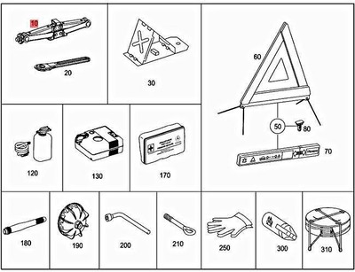 Genuine MERCEDES BBDC W242 V251 C117 S213 W164 Jack 1645800218 | eBay