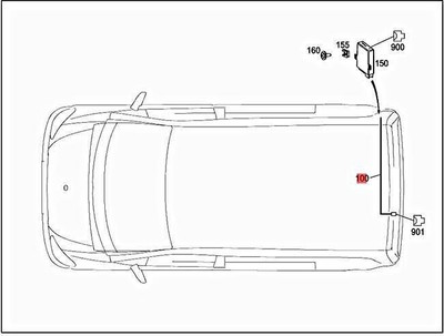 Genuine MERCEDES W447 VITO Box Dualiner Electrical wiring harness ...
