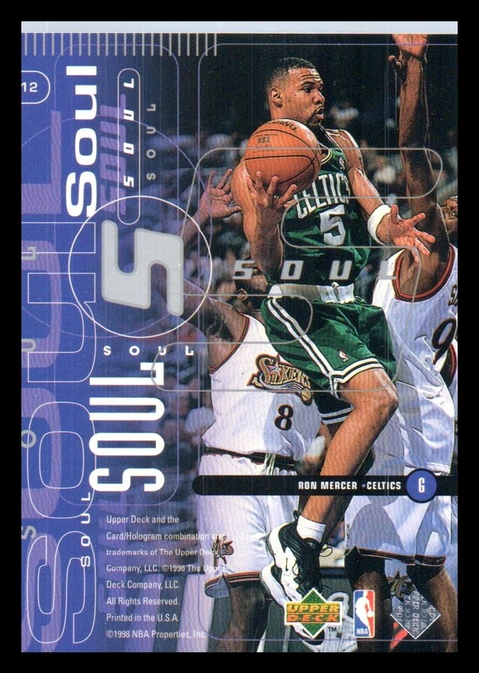 1998 Upper Deck Heart & Soul Antoine Walker and Ron Mercer #12 ...