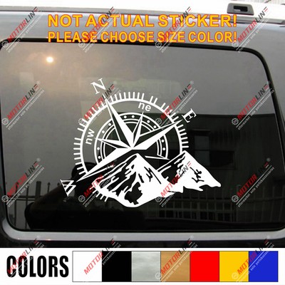 4X4 Off Road Decal Sticker Mountain compass Car Vinyl fit for Jeep Ford ...