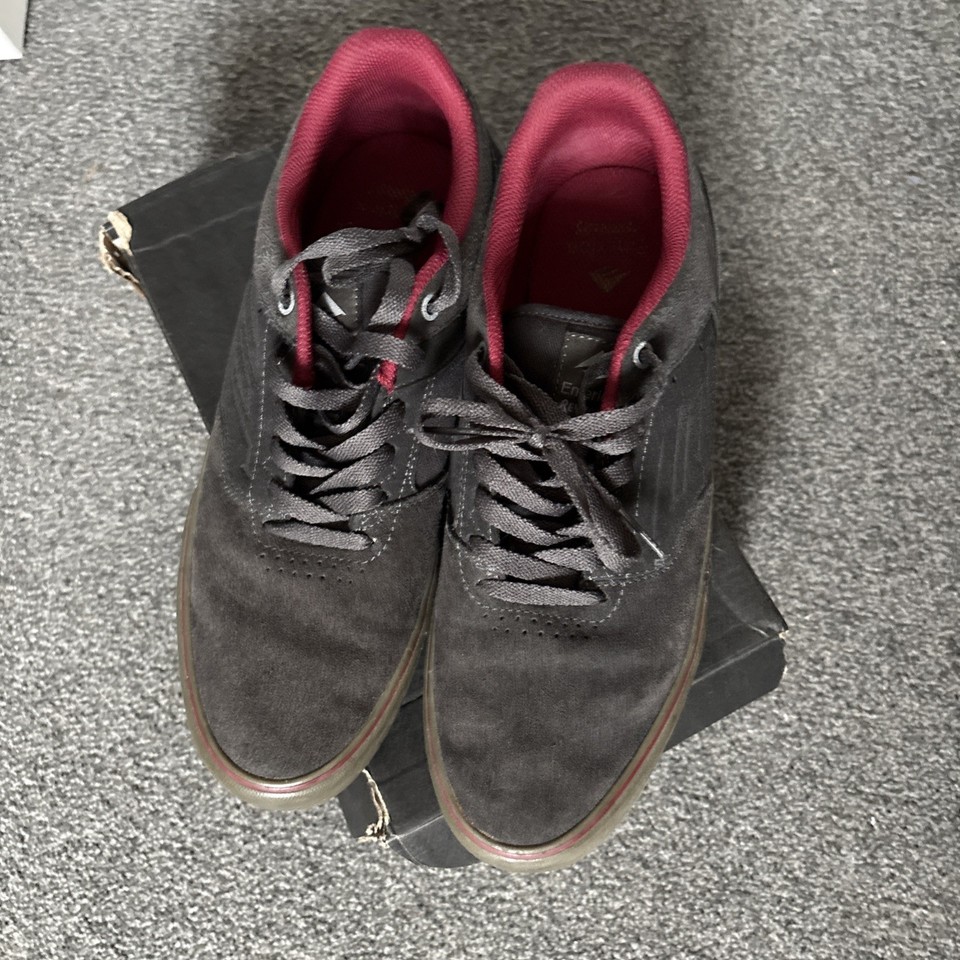 Emerica "The Reynolds Low Vulc'' Men Sz 11 Grey/Red Leather Skate Shoes ...