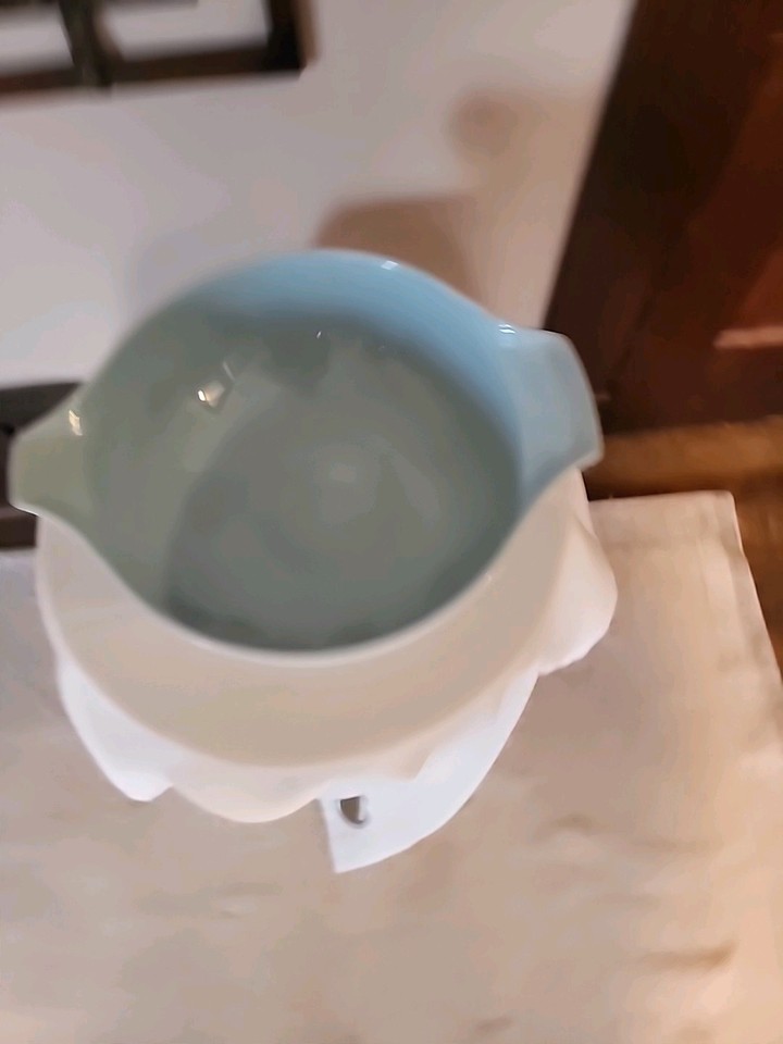 PYREX Golden Grape Blue Grey Inside White/Gold Mixing Bowl Ovenware 444 ...