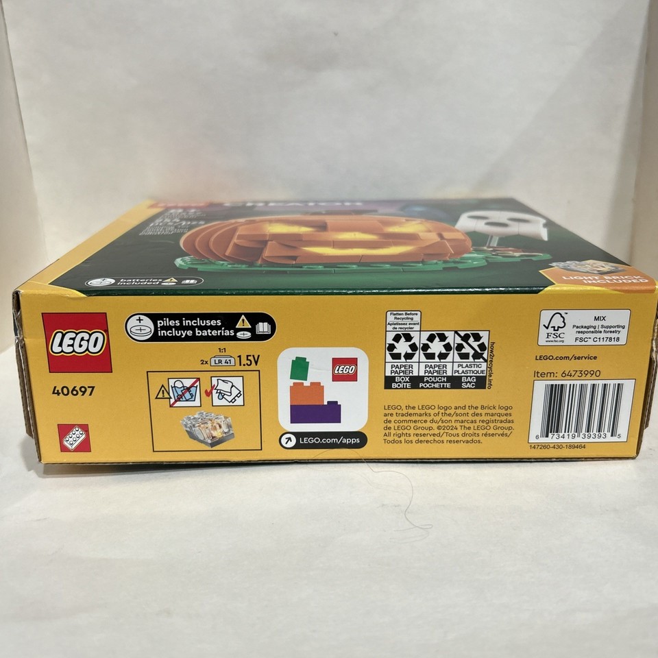 LEGO Creator 40697 Halloween Pumpkin Light Brick Included GWP LE - New ...