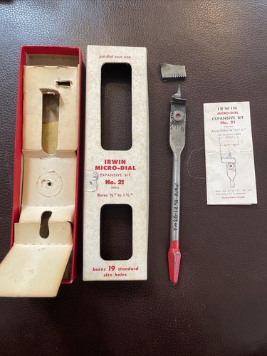 Vintage Irwin Micro-Dial Expansive Bit No.21 5/8 - 1 3/4" - Box ...