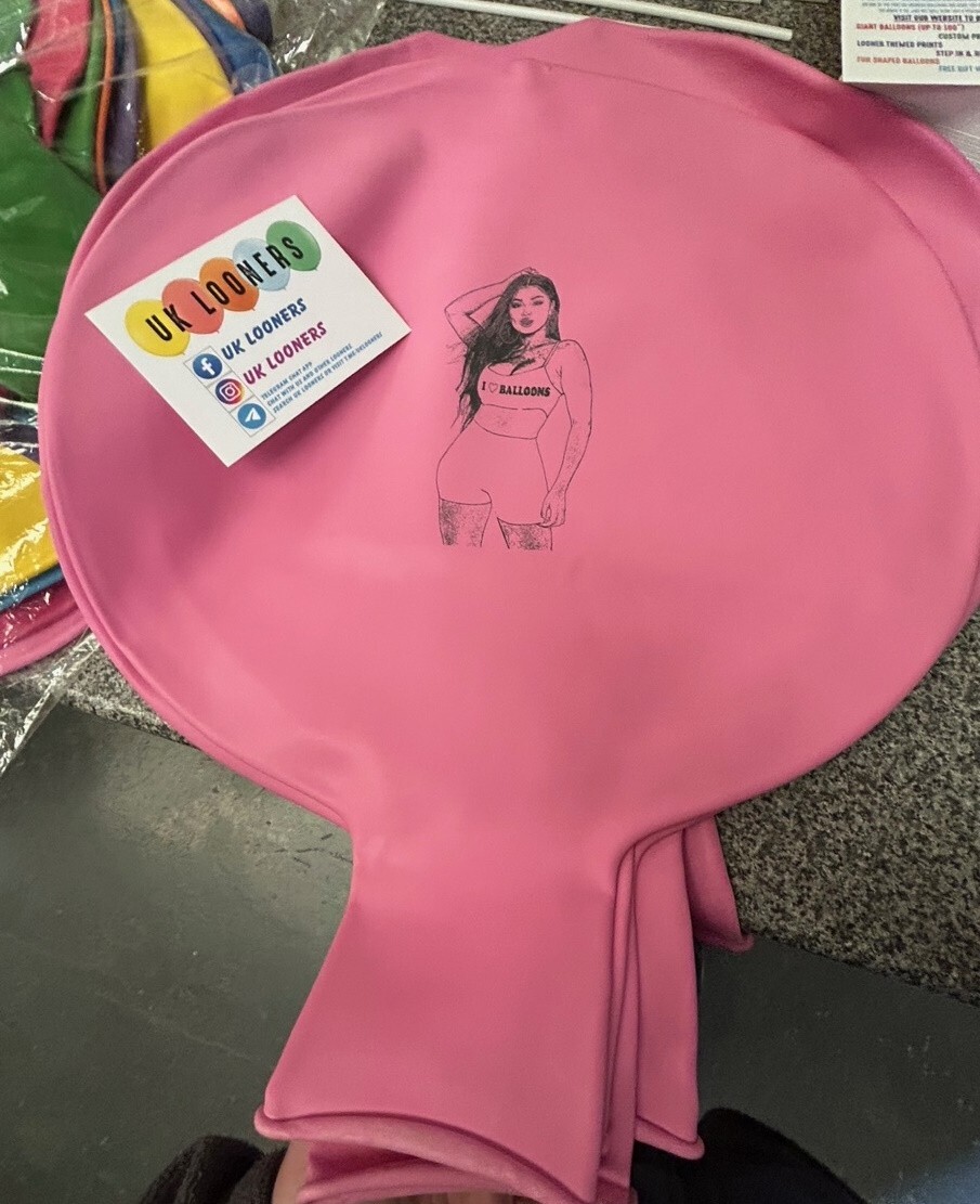 80" INCH LADY I LOVE BALLOONS BALLOON BIG LOONER LOONERS RARE *LIMITED ...