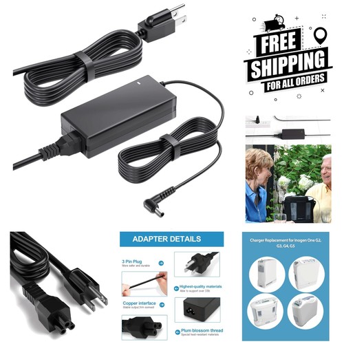 Multi-Compatible 120W Charger for Inogen Concentrators - 9.8Ft Cable ...