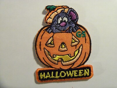 Girl Scout Patch - GS Halloween (mouse and pumpkin) | eBay