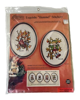 Vintage NOS 1975 Paragon Hummel Apple Tree Children Girl 0234 Crewel ...