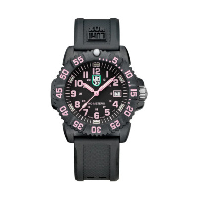 Luminox Men's 37mm Sea Lion Carbonox Case Black Pink Dial Bezel Watch ...