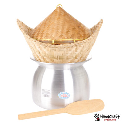 Thai Sticky Rice Glutinous Mango Cooker Steamer BamBoo Spatula Basket ...