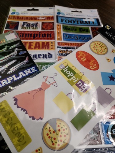 Misc Sticker Lot- Basketball, Football, Planes & Shopping | eBay.de