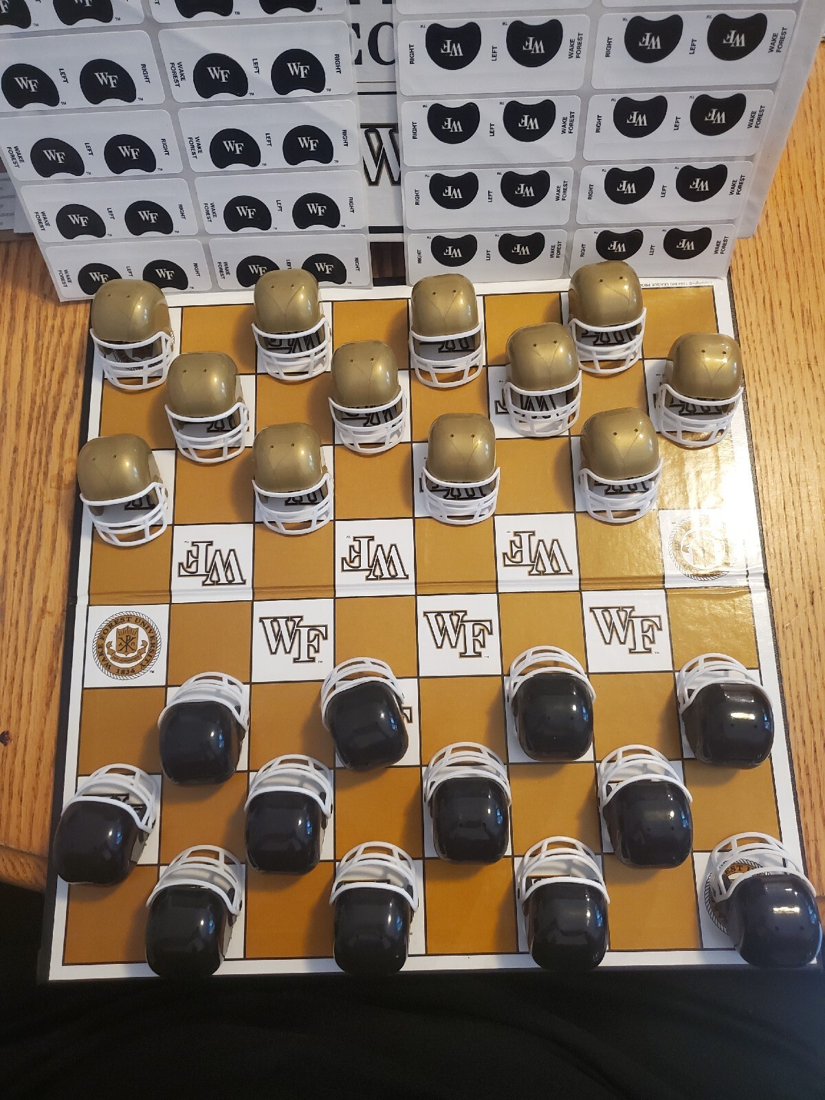 Vintage Wake Forest Demon Deacons NCAA Football Helmet Checkers Game | eBay
