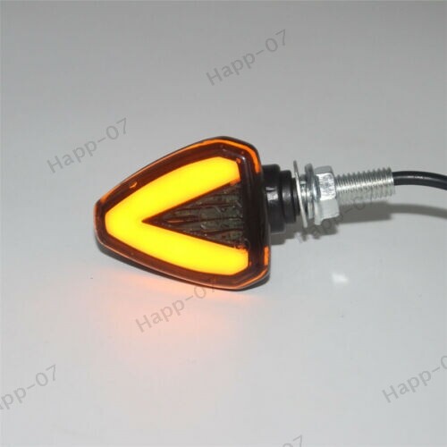 2x 12V Scooter Moped Motorcycle LED Turn Signal Light Indicator w/ Red ...