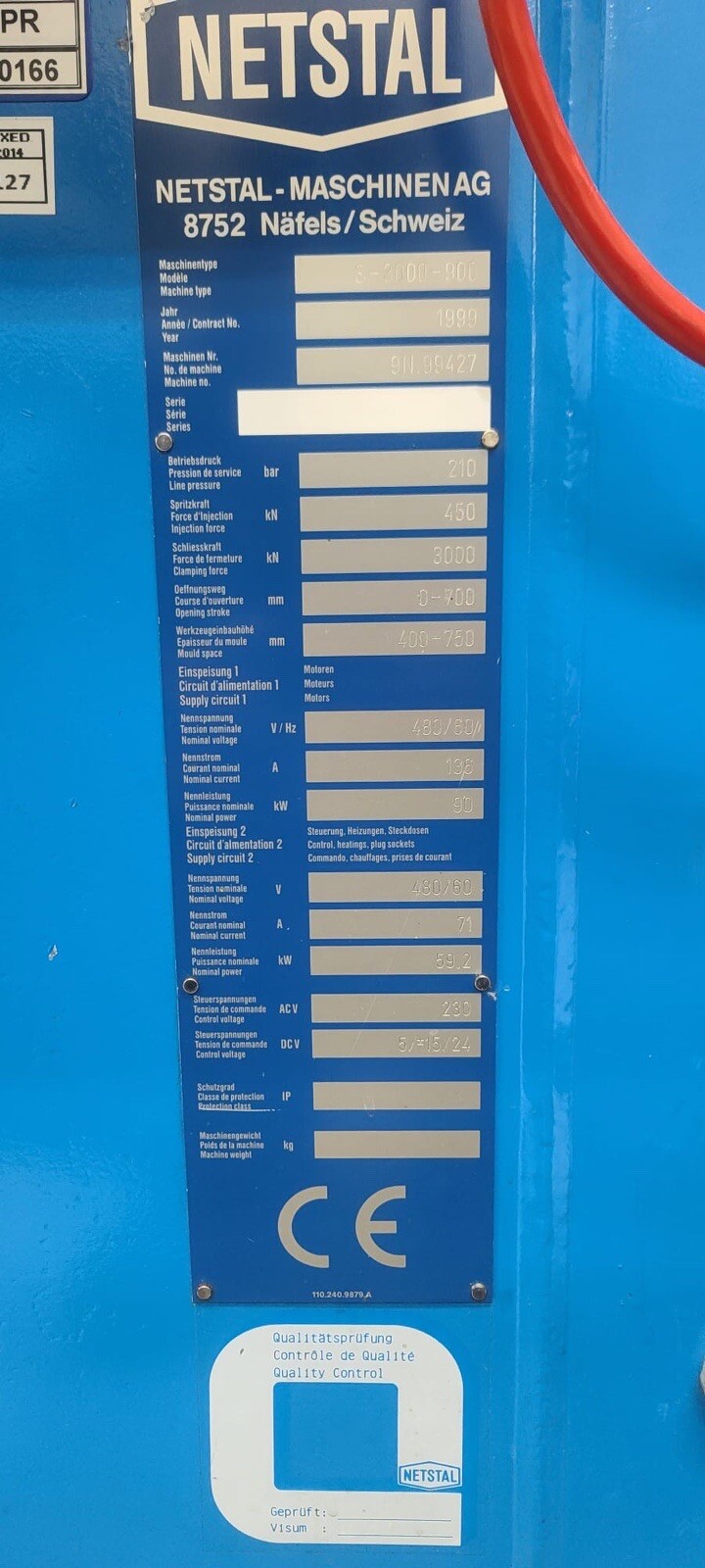 RNE Print Article No. 110.240.9466h, Netstal Synergy used spare parts ...