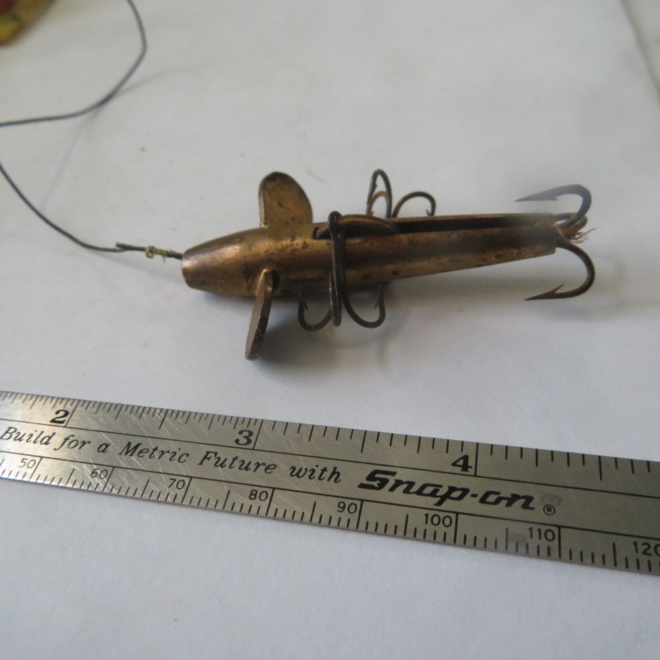 FISHING LURE DEVON 2" METAL RIGED SPINNING MINNOW GREEN | eBay