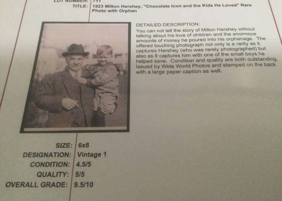 1923 Milton Hershey "Chocolate Icon and the Kids He Loved" Photo with ...