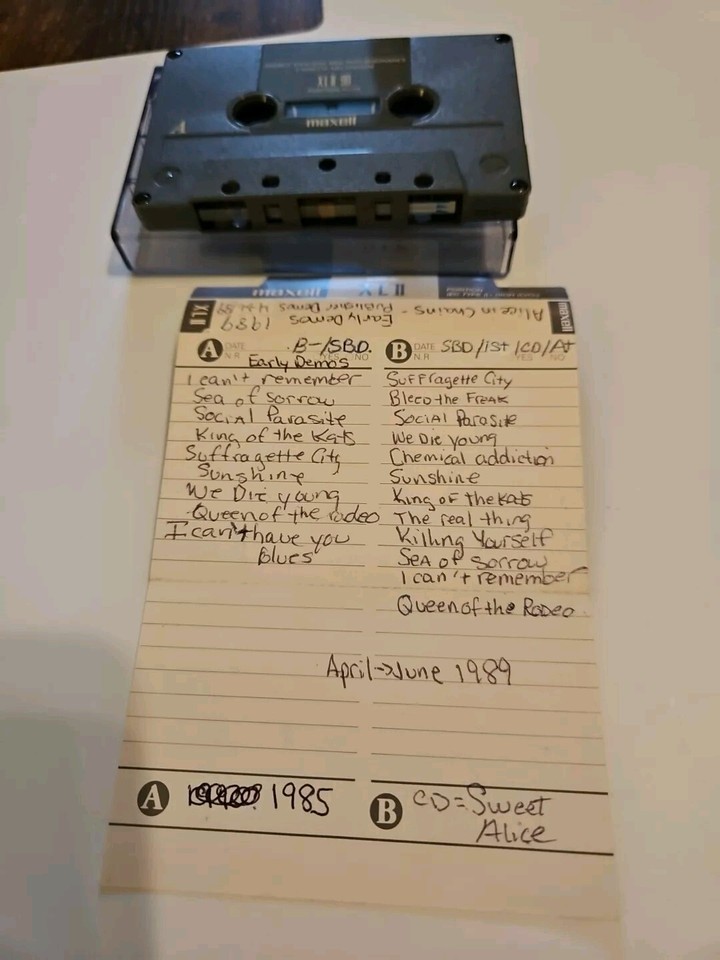 ALICE IN CHAINS - EARLY DEMOS 1989 & PUBLISHER DEMOS APRIL-JUNE 1989 ...