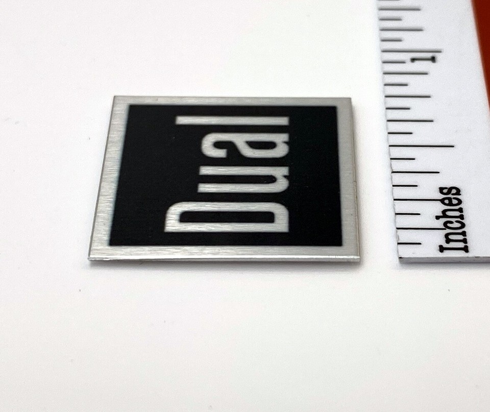 Dual Turntable Badge Logo For Dust Cover or Plinth Custom Made Aluminum ...