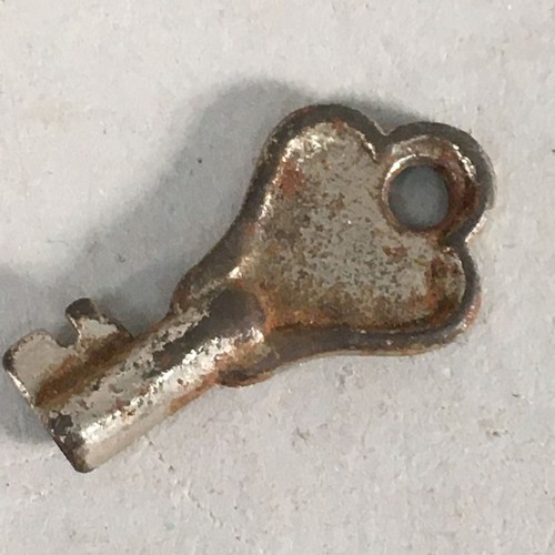 Antique Japanese Skeleton Key Vtg Iron Crown Round C1930 Brown Silver ...