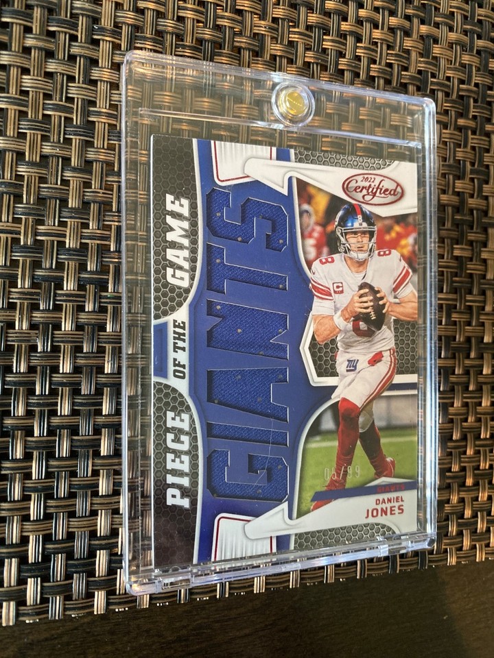 2022 Panini Certified - Piece of the Game Daniel Jones #PG-DJ Red 5/99 ...