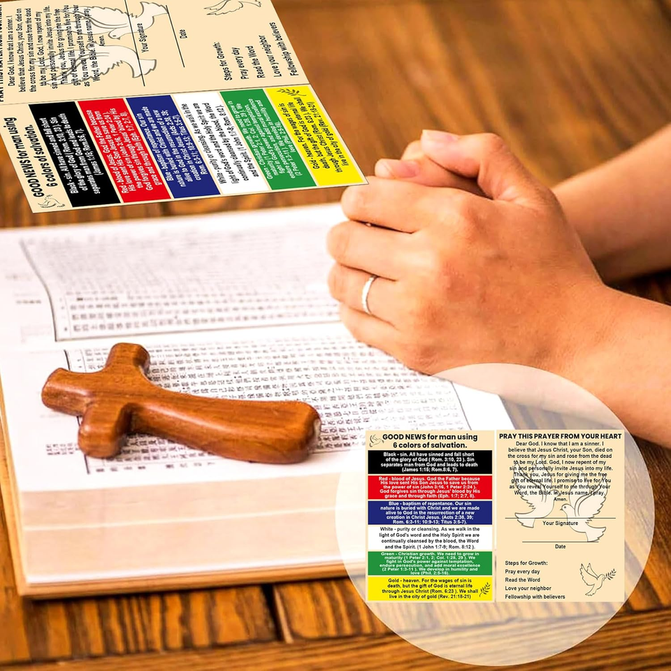 Plan of Salvation Card Prayer Cards 50 Pcs Gospel Tracts Pocket Holy ...