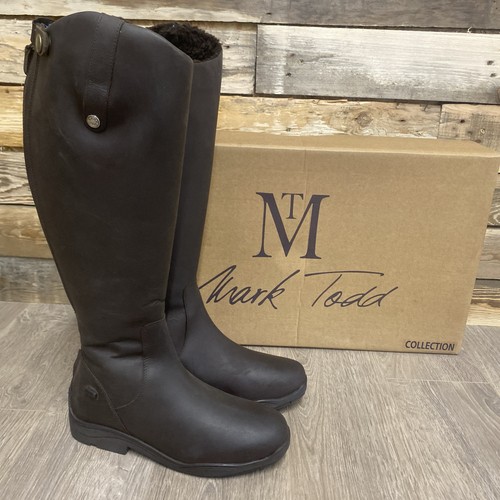 Mark Todd Women's Fleece Lined Winter Tall Boot Brown UK Size 6 wide ...