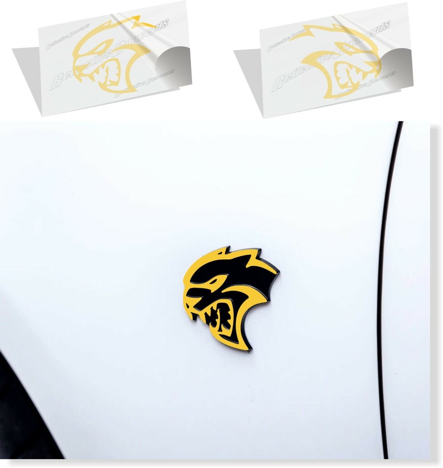 Hellcat Fender Emblem Overlay Decals For Dodge Charger | eBay