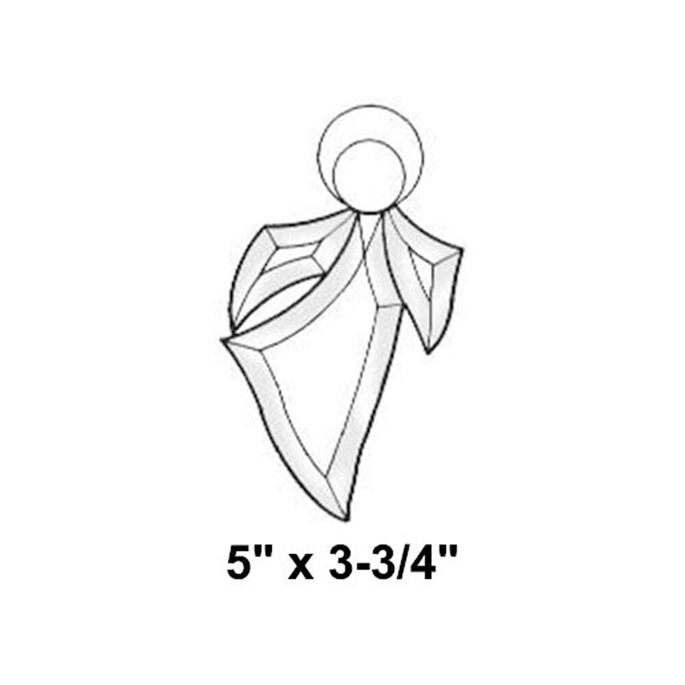 Twist Front Crop Top 5 X 3-3/4 Inch Clear Glass Angel Bevel Cluster ...