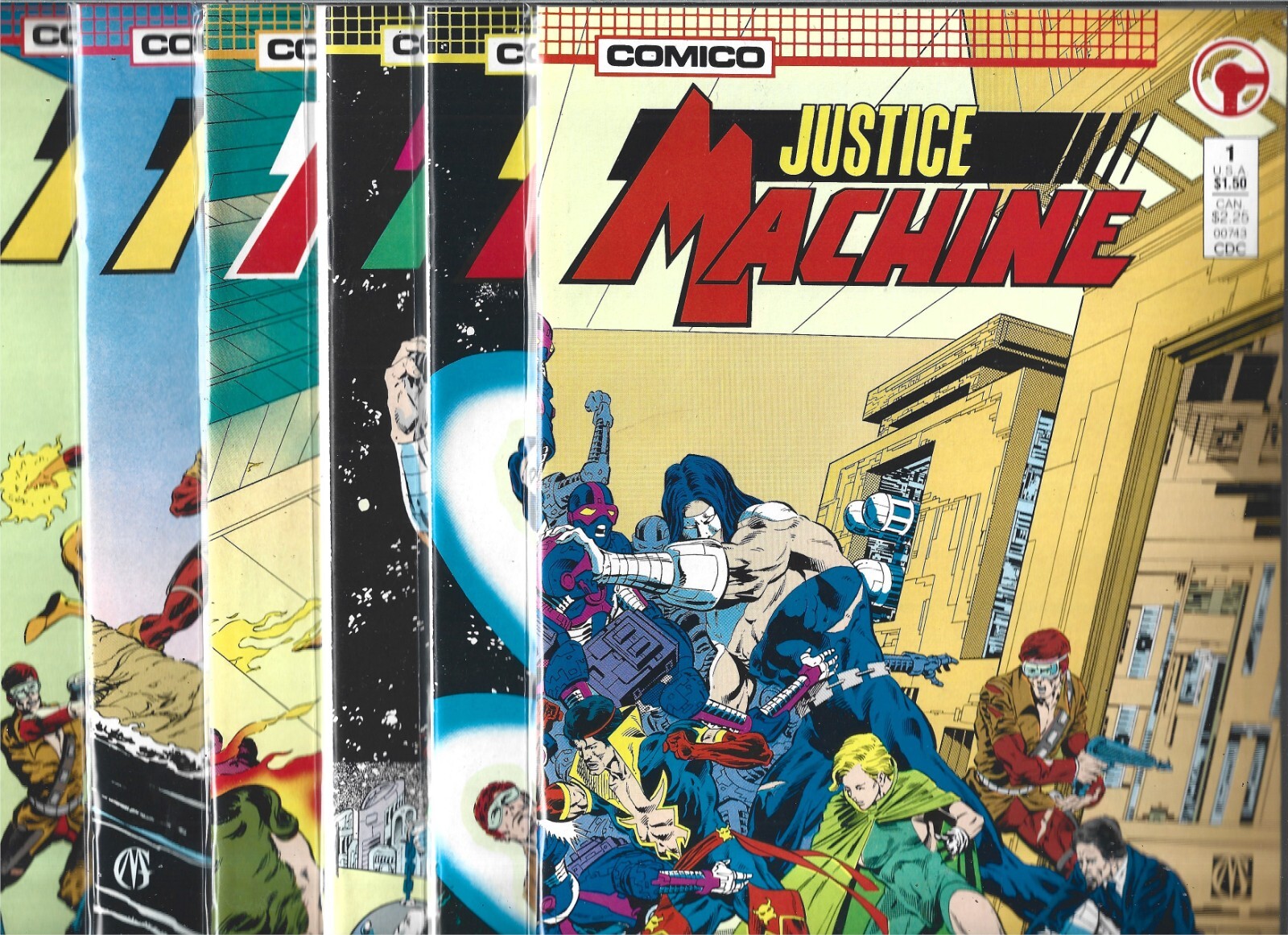 JUSTICE MACHINE LOT OF 10 - #1 2 3 4 5 6 7 8 9 11 (NM-) HIGH GRADE ...