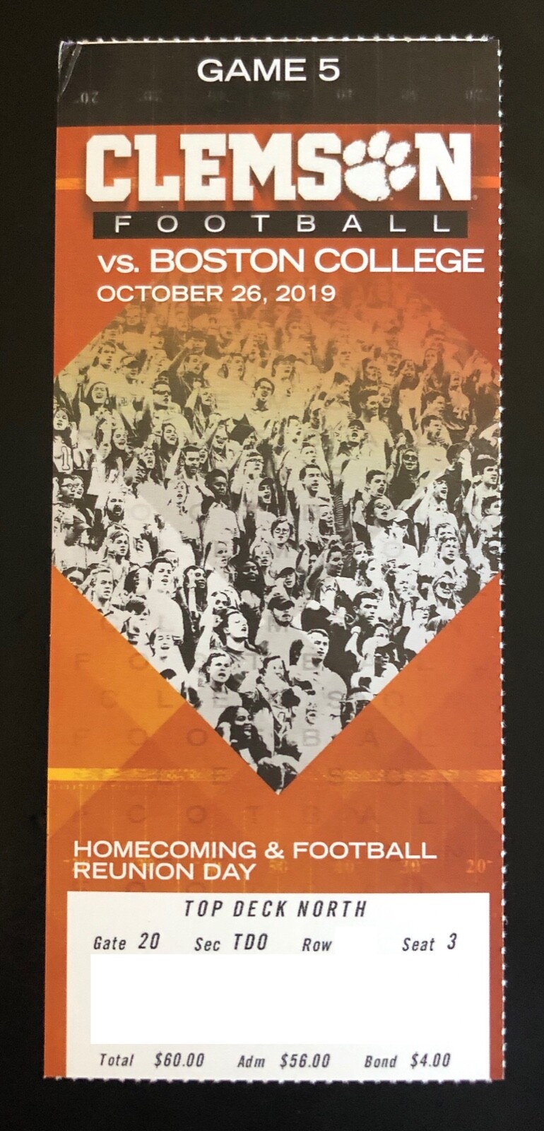 2019 Clemson Tigers Football Collectible Ticket Stub - Choose Any Home ...
