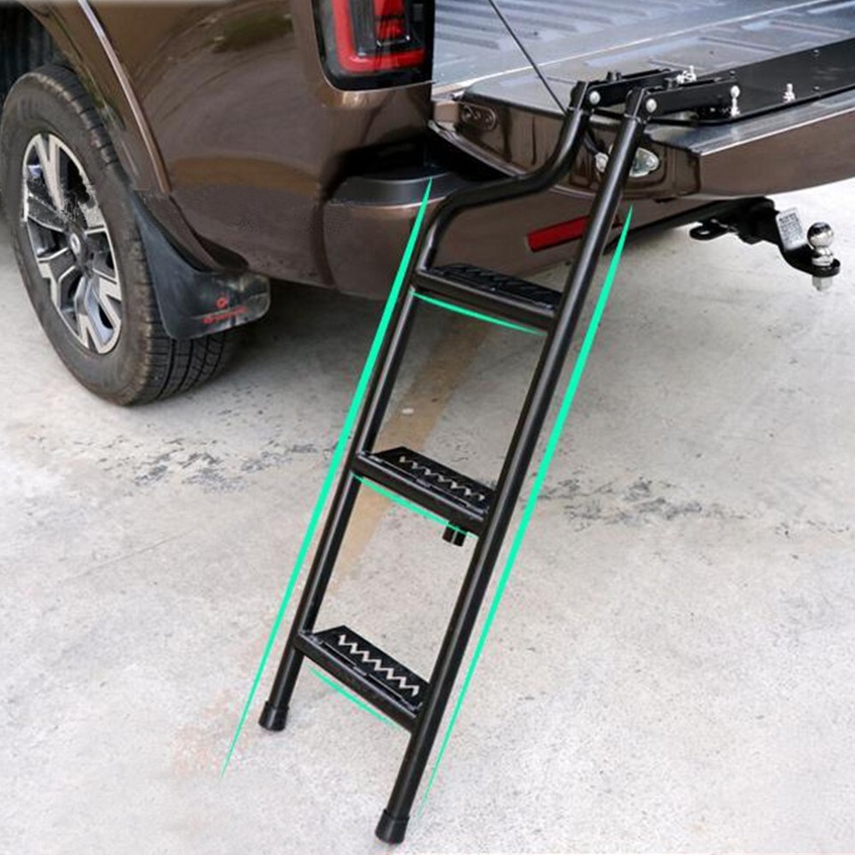 Steel Pickup Truck Foldable Tailgate Step Ladder for Toyota Tundra 2022 ...