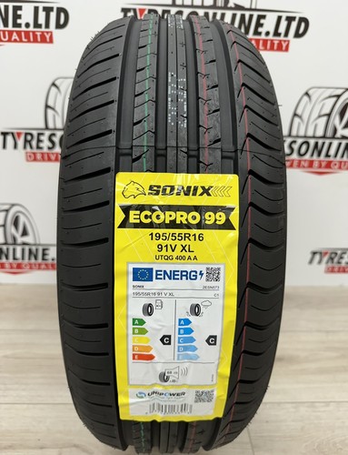 1 X 195 55 16 SONIX 195/55R16 91V XL EXTRA LOAD BRAND NEW TYRE M+S ...
