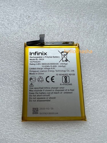 New Original battery BL-39GX 3900mAh 3.85v For Infinix X608 hot 6 pro ...