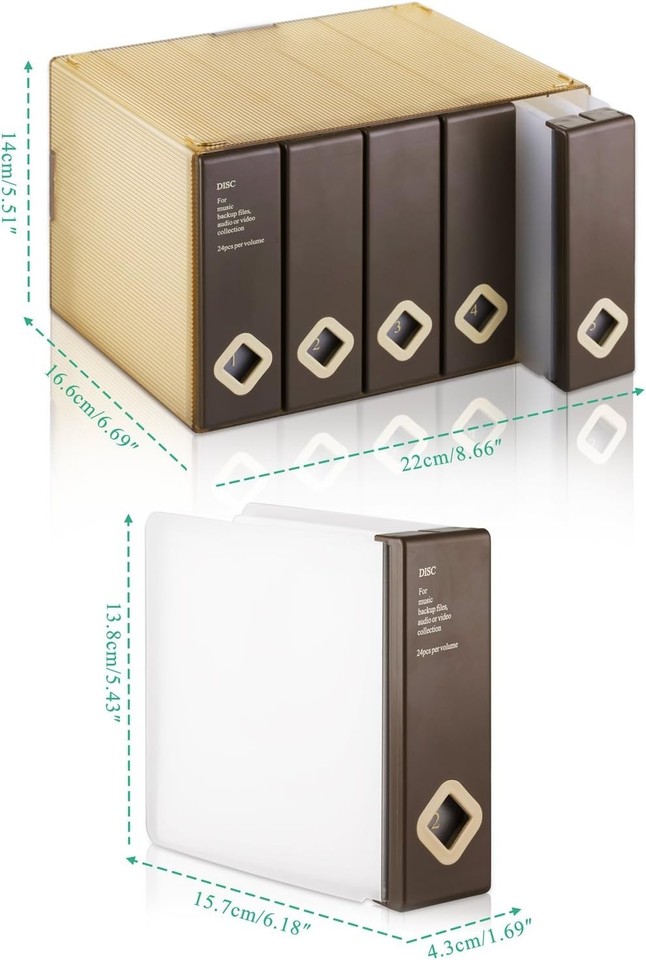 CD Storage Box, Large DVD Storage Boxes - Colorful Space-Saving Album ...