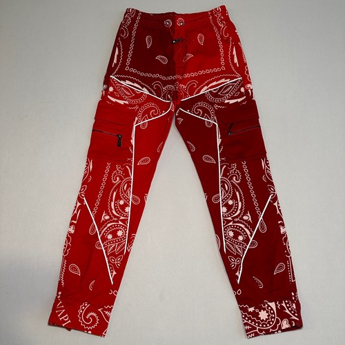 GUAPI Bandana Cargo Pants Joggers Mens 30 Red Limited Edition Commuter ...