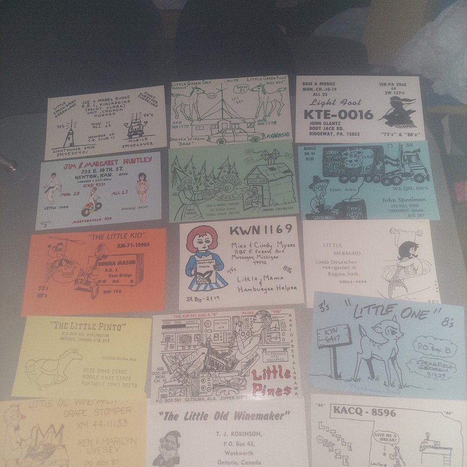 Lot of Aproximently 212 Vintage Ham Radio CB QSL Card Postcards | eBay