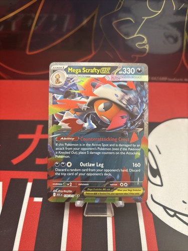 Pokémon TCG Mega Scrafty Ex Double Rare Ascended Heroes 135/217 NM New ...