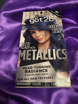 Schwarzkopf METALLICS #M67 BLUE MERCURY Hair Color Shine Permanent ...